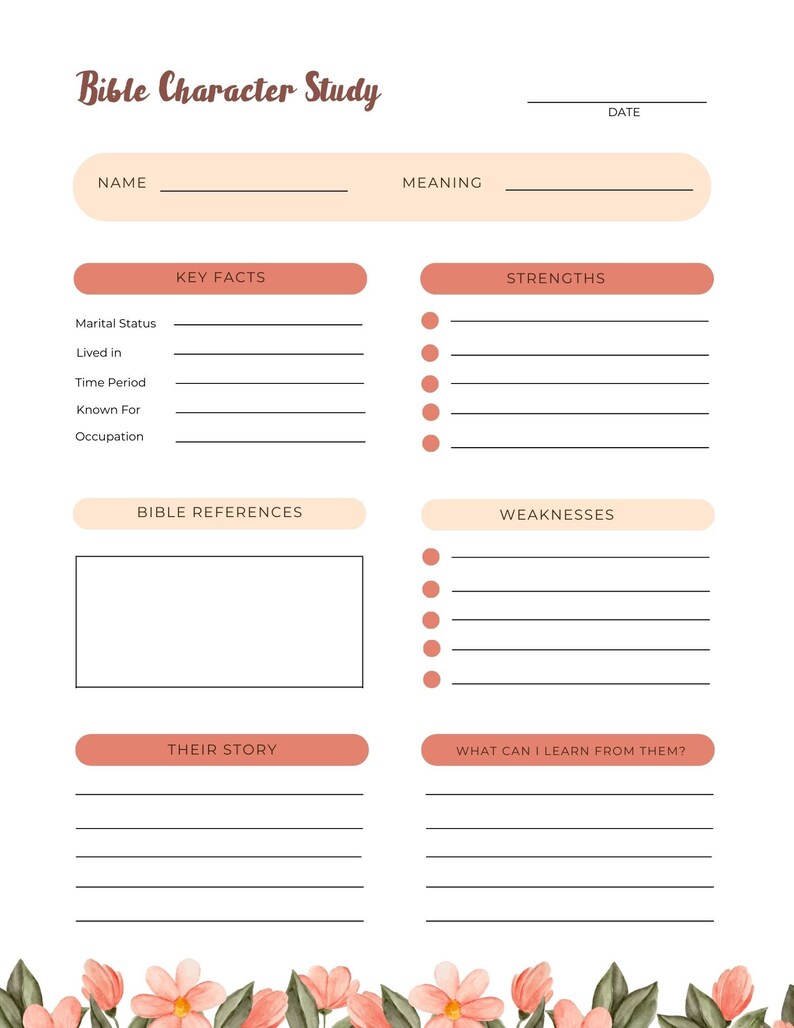 Bible Character Study - Etsy