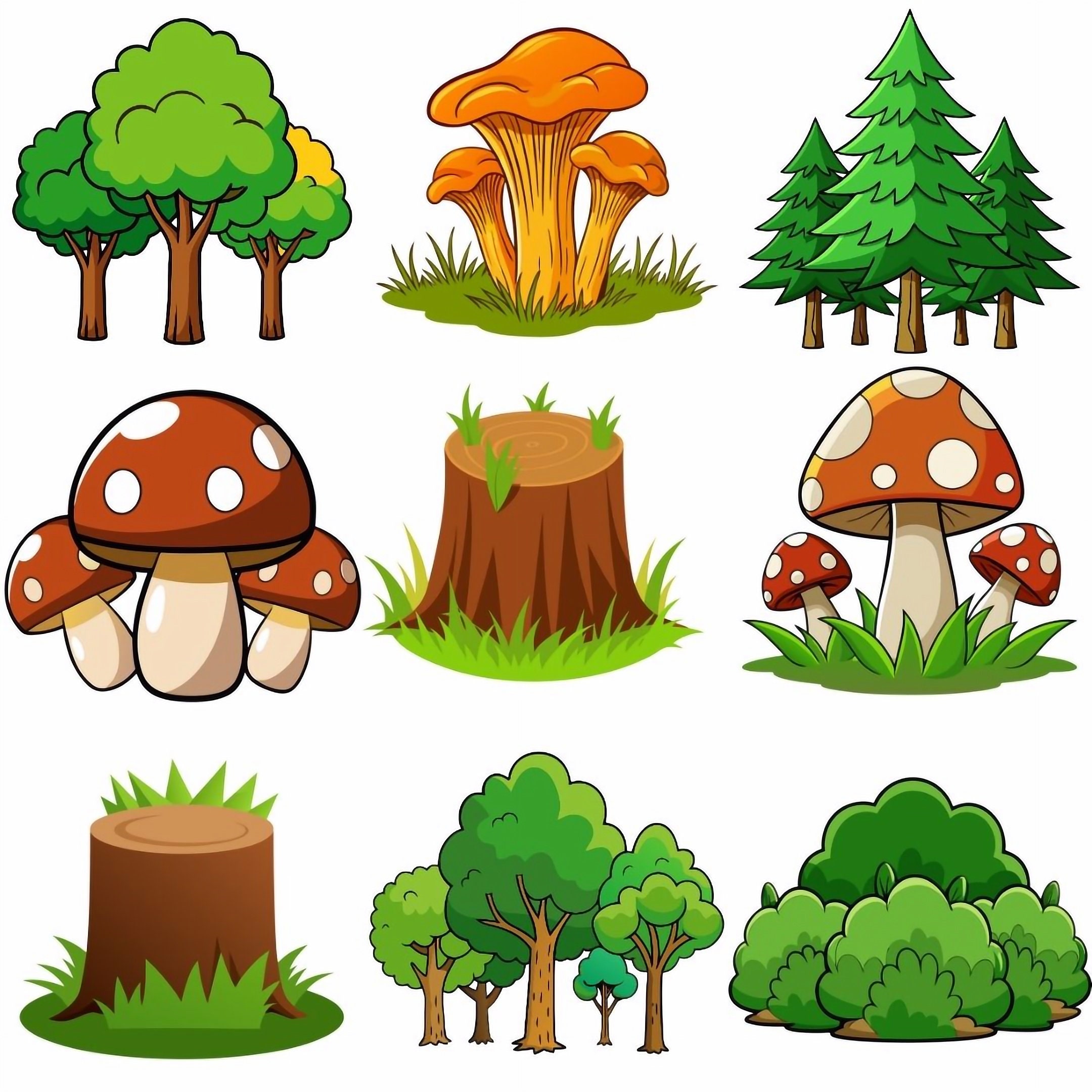 Cute Woodland Animals Clipart Bundle. Woodland Animals Png and Svg for ...