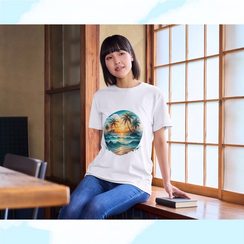 Tropical Sunset Clipart Bundle.a Set of Watercolor Tropical Sunsets for Posters, T-shirt ...