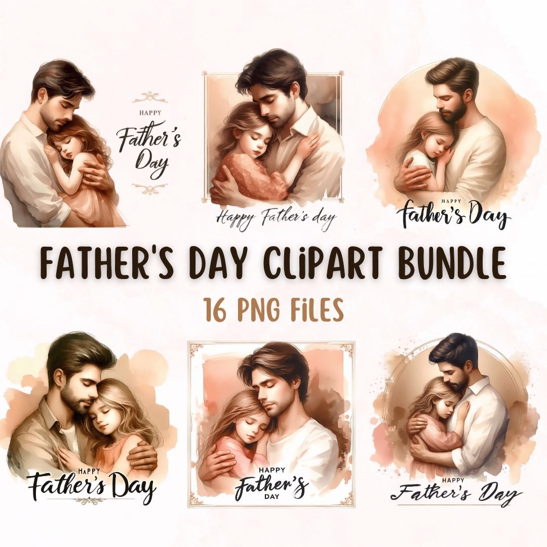 Father's Day Clipart Bundle.father's Day Cliparts for Printing on T ...