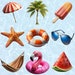 Beach Clipart Bundle .png Summer Cliparts for Printing on T-shirts ...