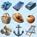 Beach Clipart Bundle .png Summer Cliparts for Printing on T-shirts ...