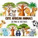 Bundle of Clipart Cute Safari Animals.african Animals Png and Svg to ...