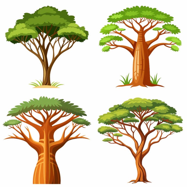 Bundle of Clipart Cute Safari Animals.african Animals Png and Svg to ...