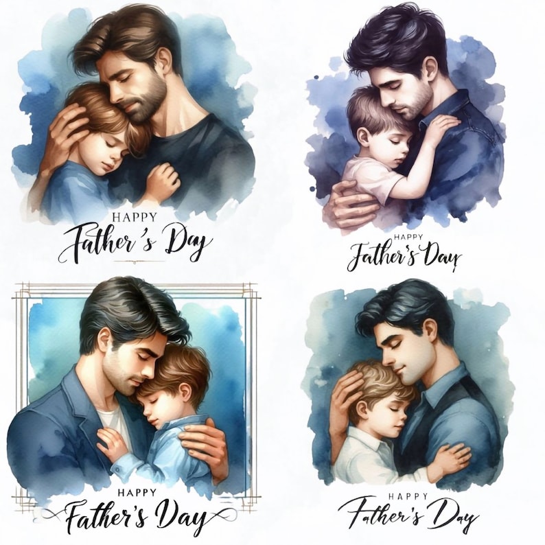 Happy Father's Day Clipart Bundle.father's Day Png for Printing on T ...