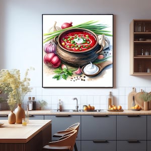 Ukrainian Borscht, 12 Digital Illustrations in Jpg Format, Digital ...