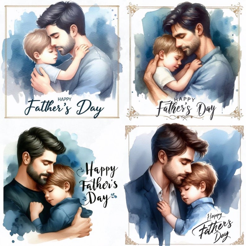 Happy Father's Day Clipart Bundle.father's Day Png for Printing on T ...