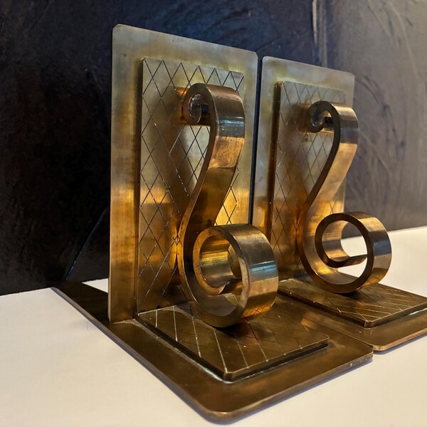 Brass Bookends - Etsy