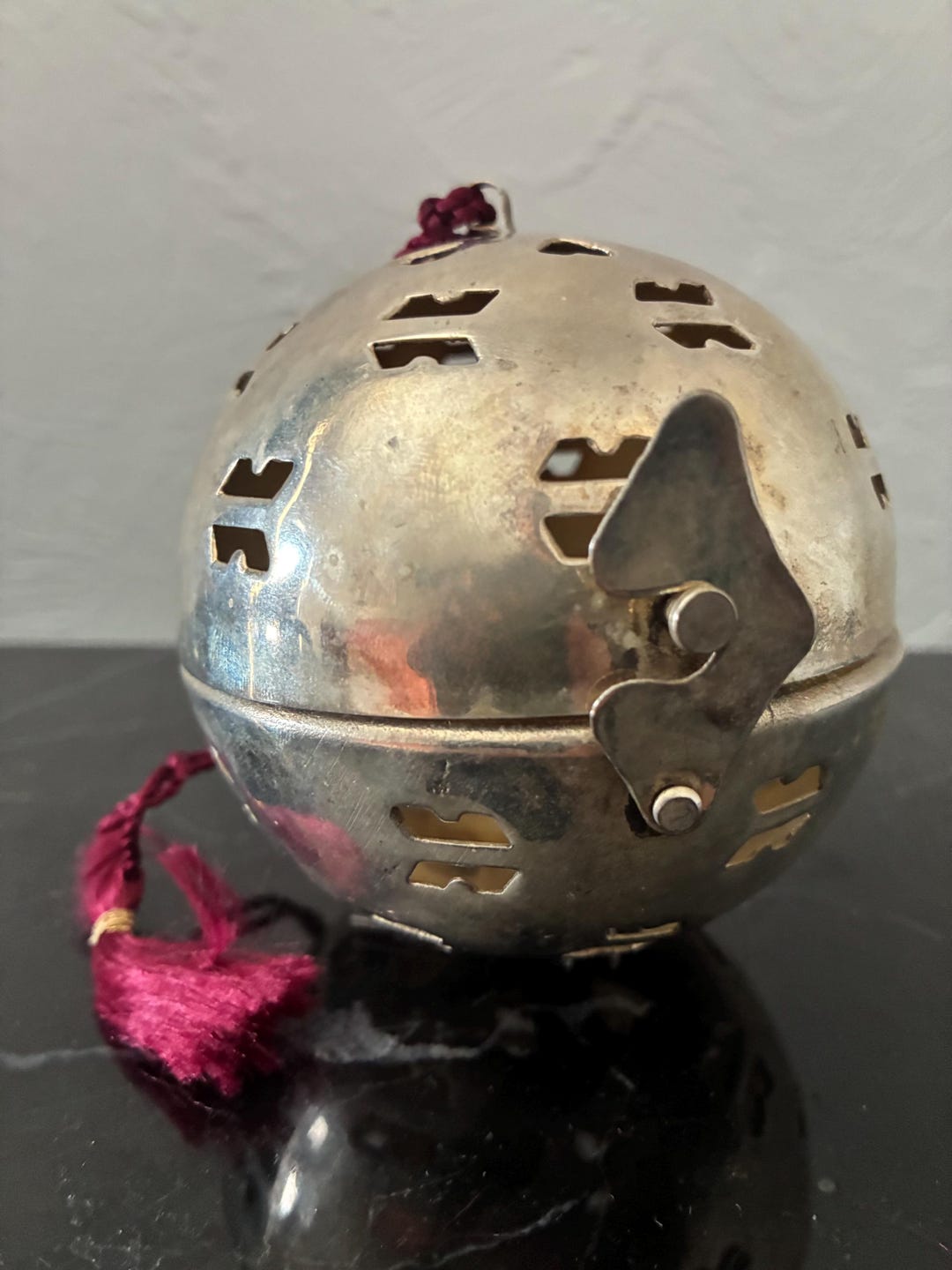 Vintage Silver-plated Potpourri Ornament/ Ball - Etsy