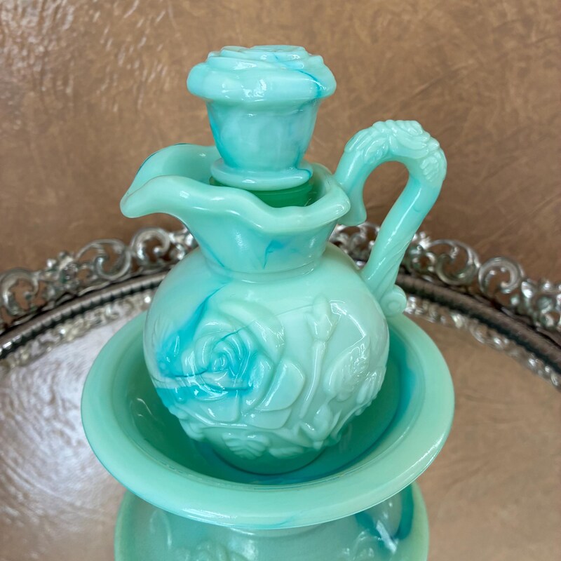 Turquoise Milk Glass - Etsy