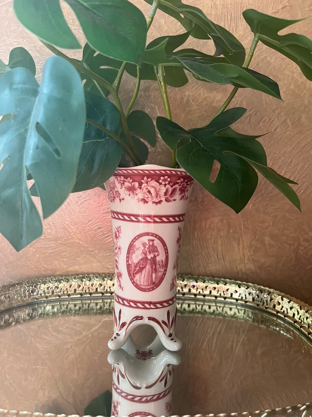 Vintage Footed Vase - Etsy