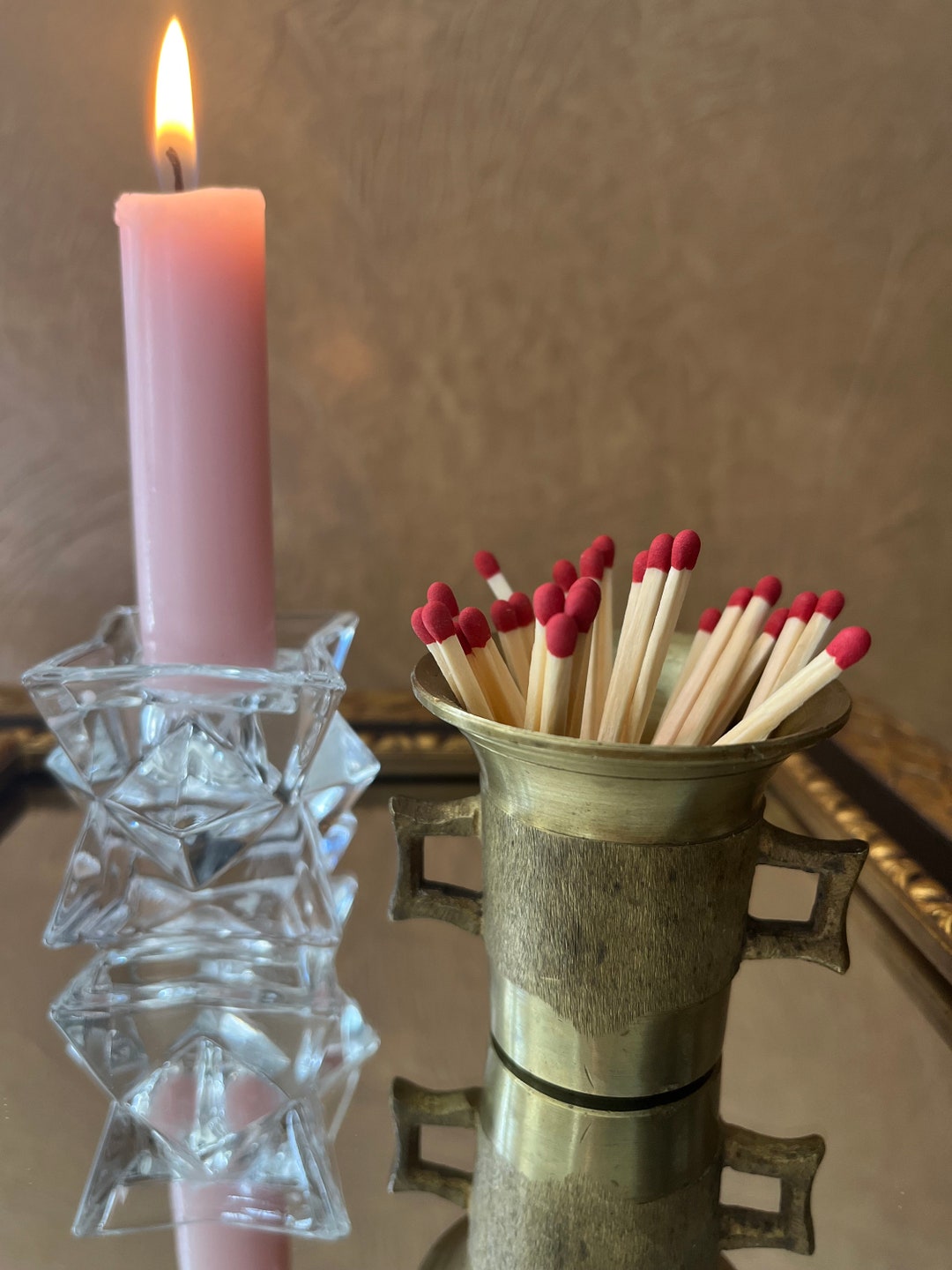 Brass Cup/ Matchstick Holder/ Toothpick Container - Etsy