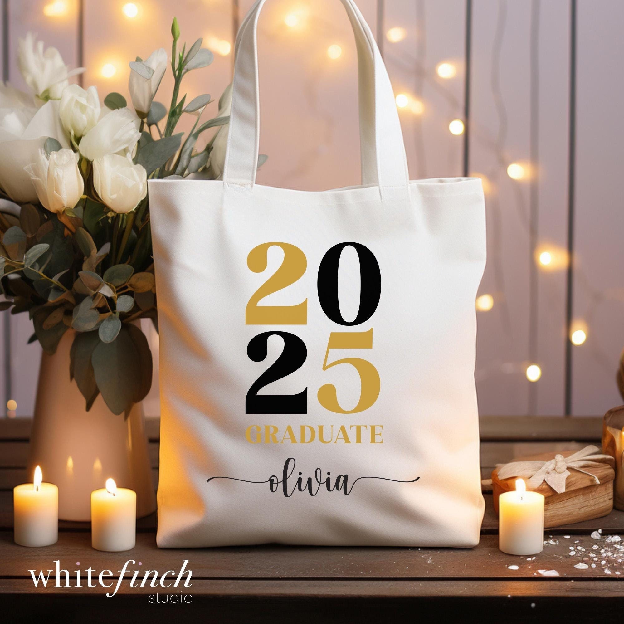 Personalized Graduation Tote Bag: Custom Name & Year, Senior Gift - Etsy