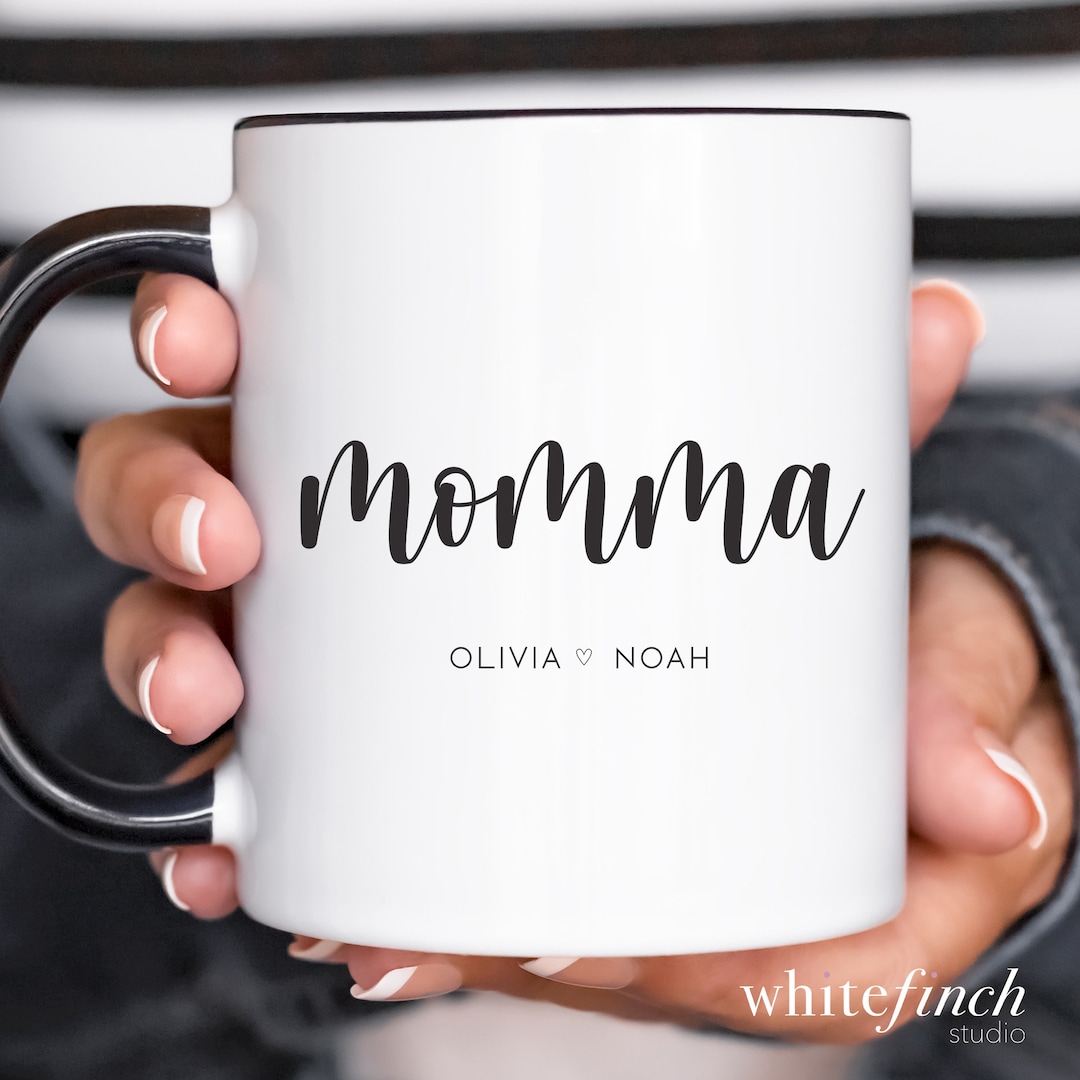 Personalized Momma Mug, Momma Coffee Cup, Custom Mother's Day Gift ...