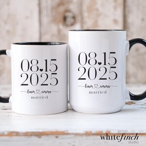 Personalized Wedding Mug, Husband and Wife Name Date Clear Glass Mug ...