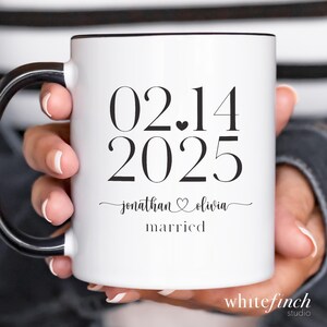 Personalized Wedding Mug, Husband and Wife Name Date Clear Glass Mug ...