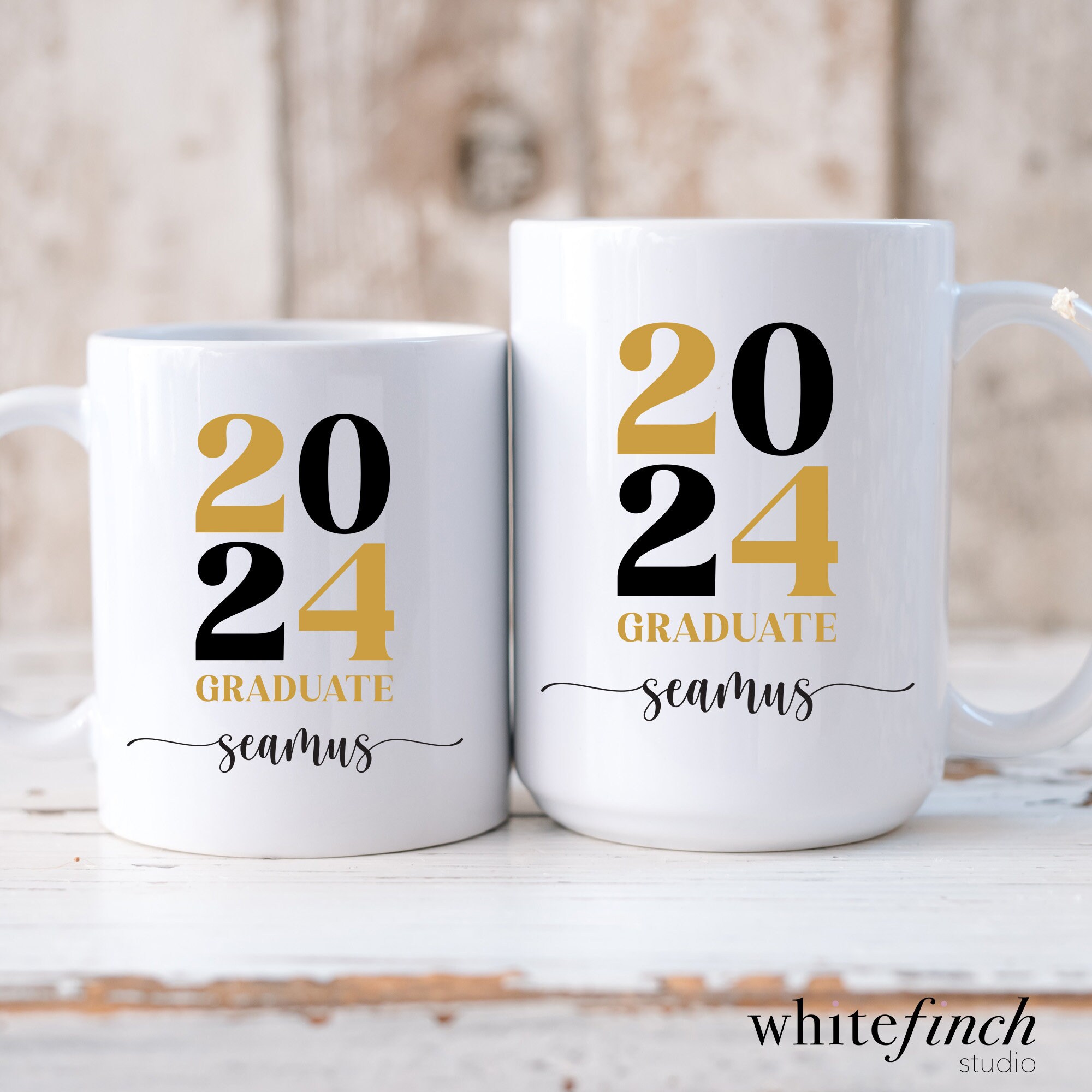 Personalized Graduation Year Mug, Graduate Name Glass Mug, College ...