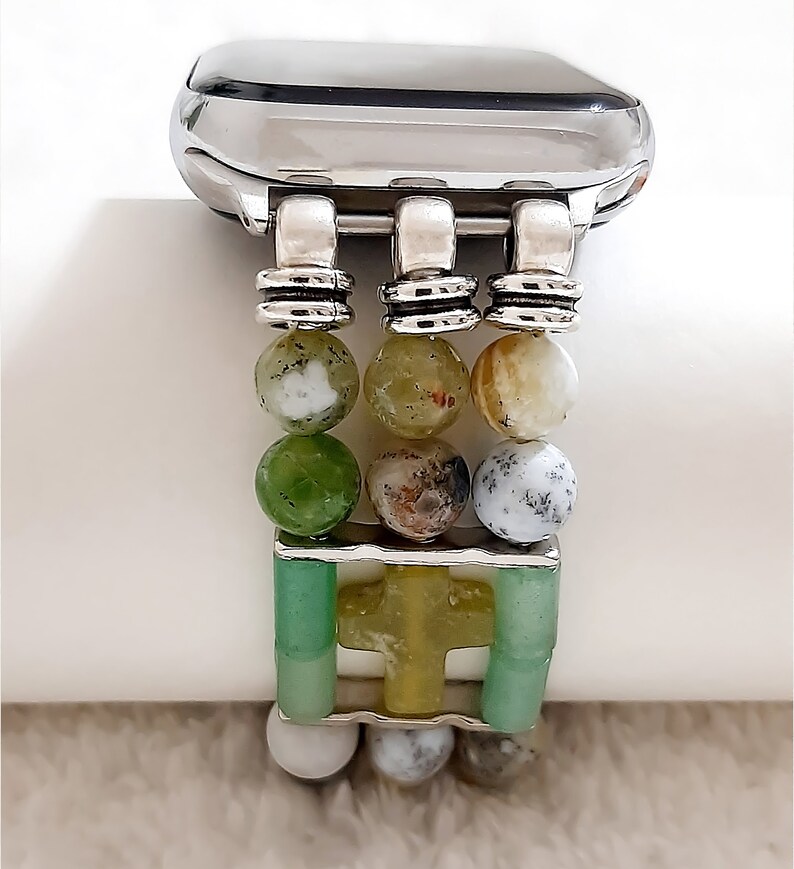 Aventurine Opal Jade Apple Watch Band: Natural Stone Iwatch Strap - Etsy