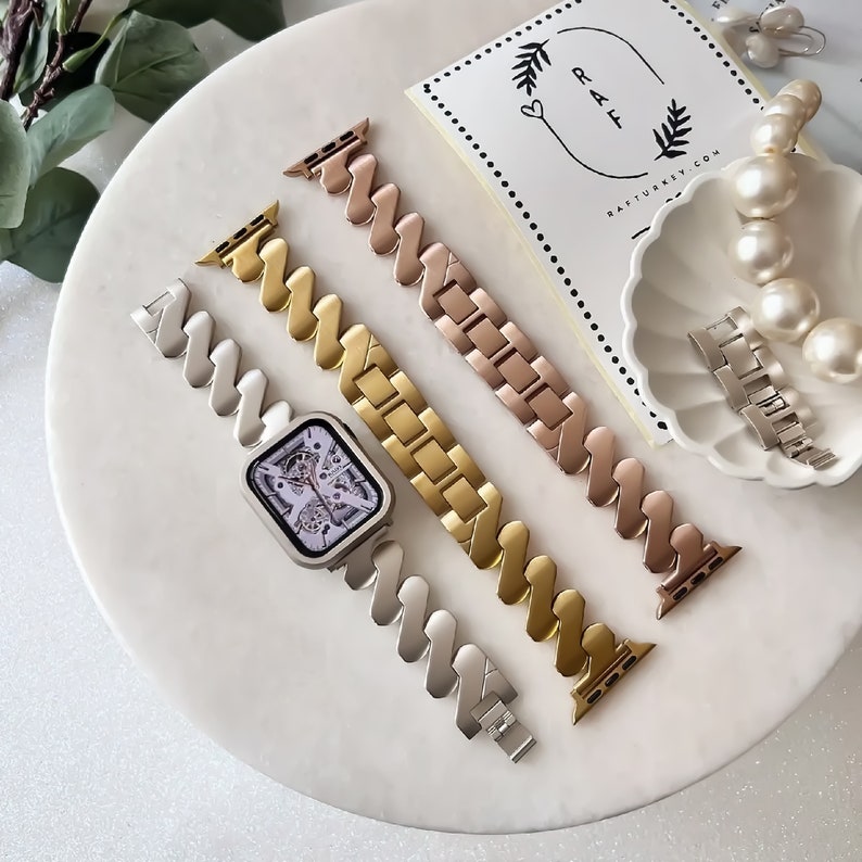 Luxurious Stainless Steel Apple Watch Band Apple Watch Strap - Etsy