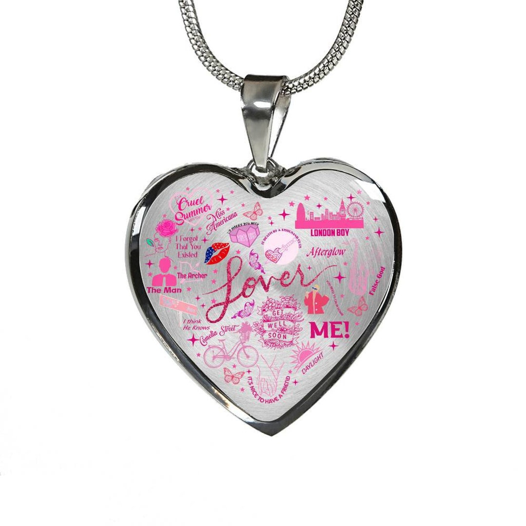 Personalized Gift Swiftie Heart Pendant Necklace ERAS Tour, Unique ...