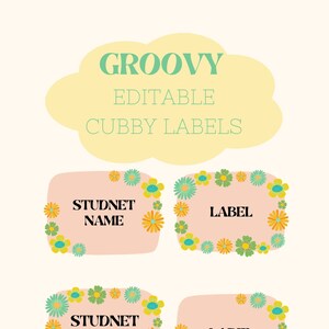 Groovy Classroom Cubby Labels/organizing Labels - Etsy