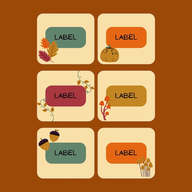 Fall Harvest Editable/printable Cubby Labels, Labels, Name Plates ...
