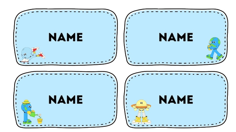 Cute Cosmic Editable Printable Cubby Labels - Etsy