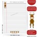 2 Christmas Printable Stationery 'santa & Rudolph Cartoon Style ...