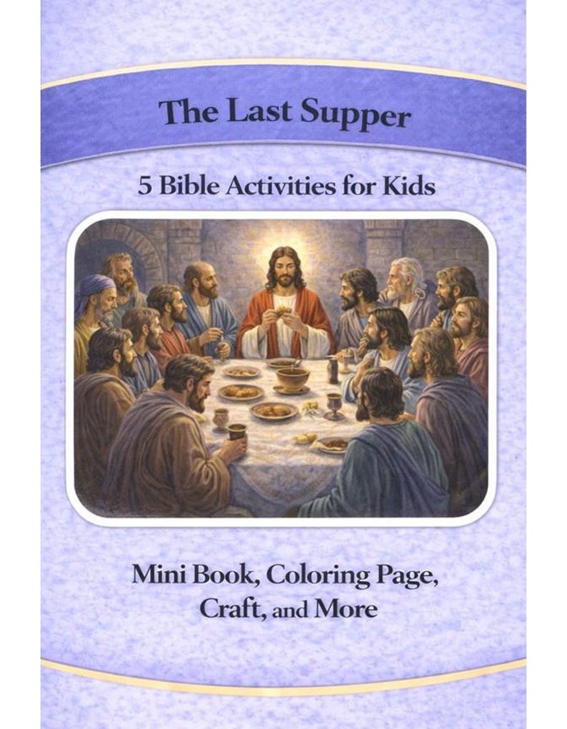 Jesus and the Last Supper Activities {craft, Coloring Page, Story Book ...