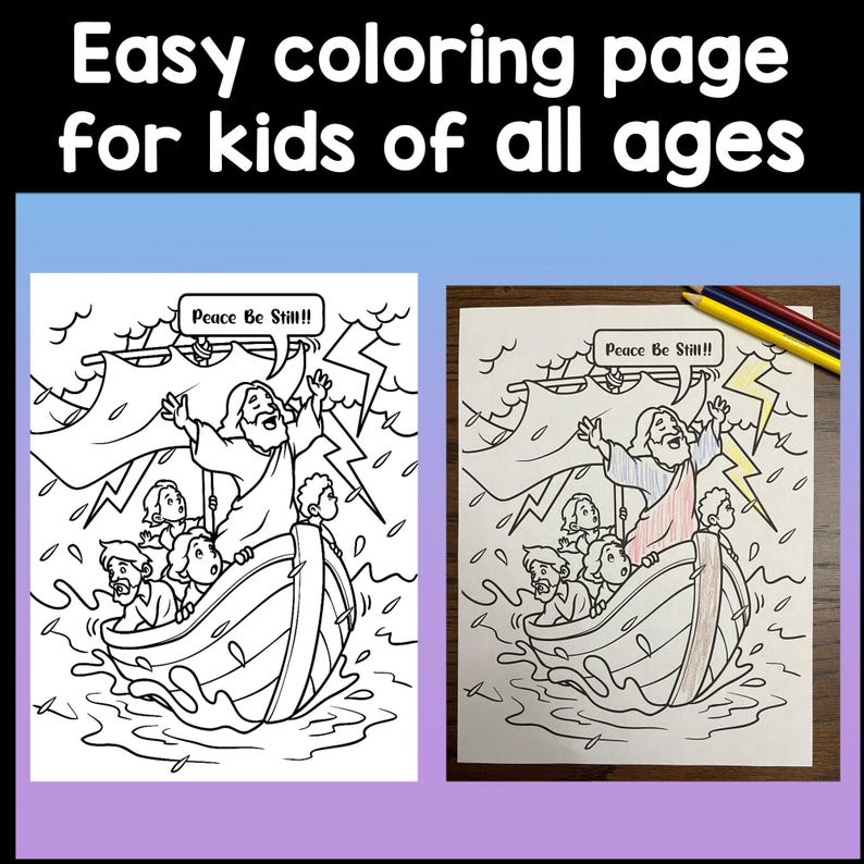 Jesus Calms the Storm Activities {craft, Coloring Page, Storybook ...
