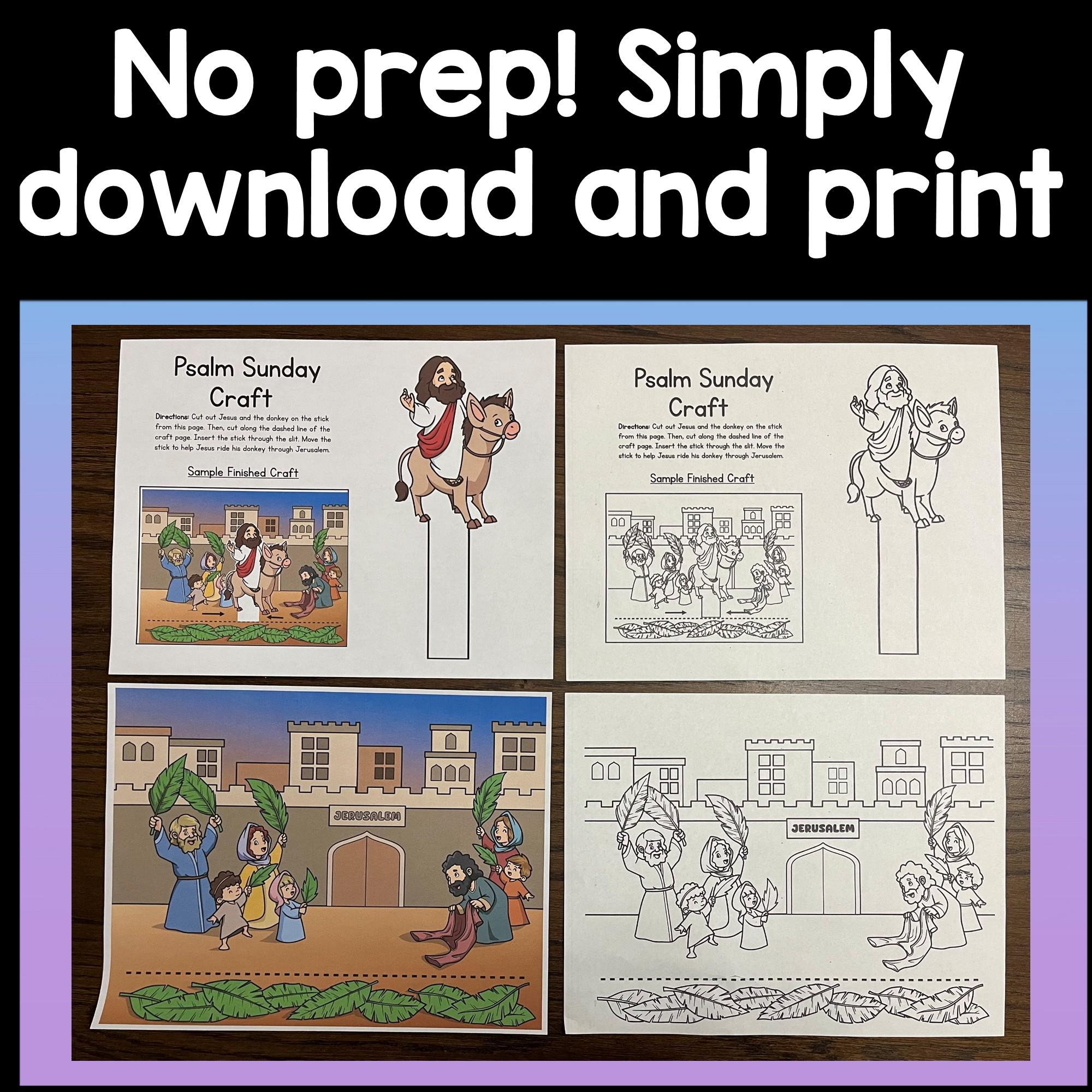 Palm Sunday Craft {color and B/W} Sunday School Craft | Palm Sunday ...