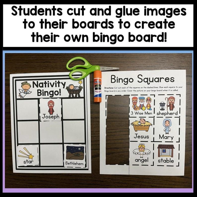 Nativity Bingo for Kids {3x3 and 4x4 Bingo Cards!} Christian Christmas ...