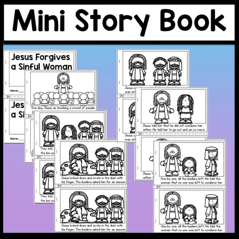 Jesus Forgives the Adulterous Woman 5 Activities casts the Stone Story ...