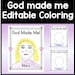 God Made Me Coloring Pages - Editable!{ 6 Different Pages!} | Sunday ...