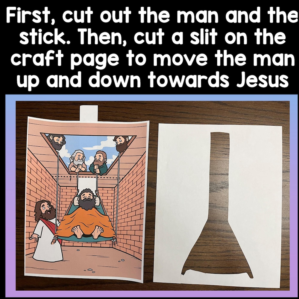 Jesus Heals the Paralyzed Man Craft {color and B/W} Sunday School ...