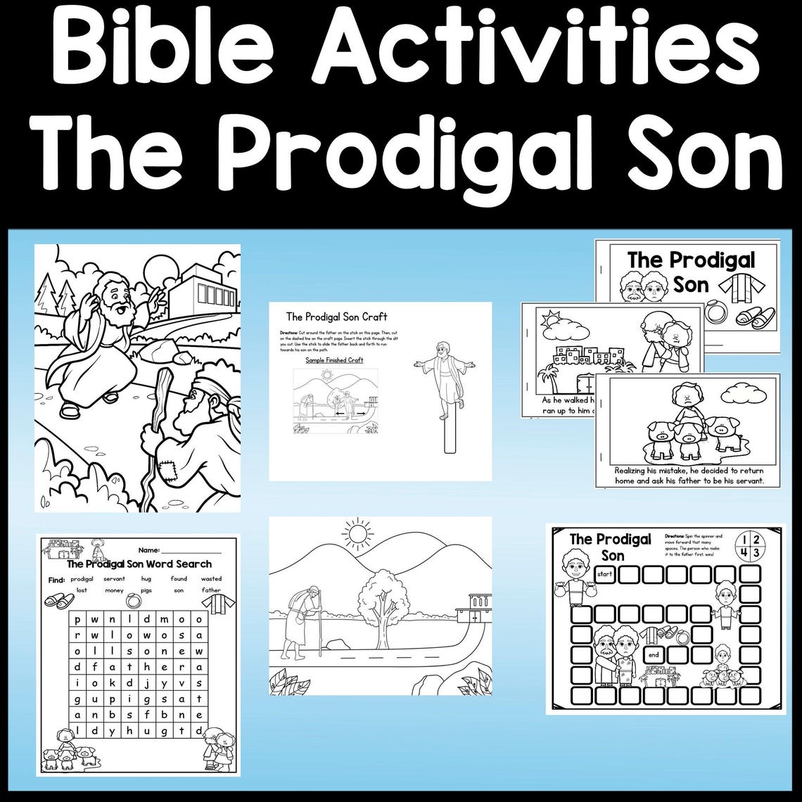 The Parable of the Prodigal Son Returning Activities for Kids {coloring ...