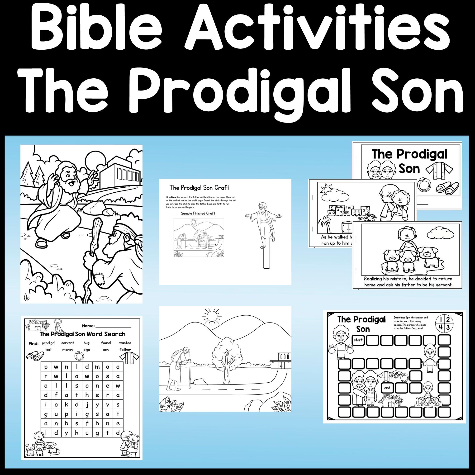 The Parable of the Prodigal Son Returning Activities for Kids {coloring ...