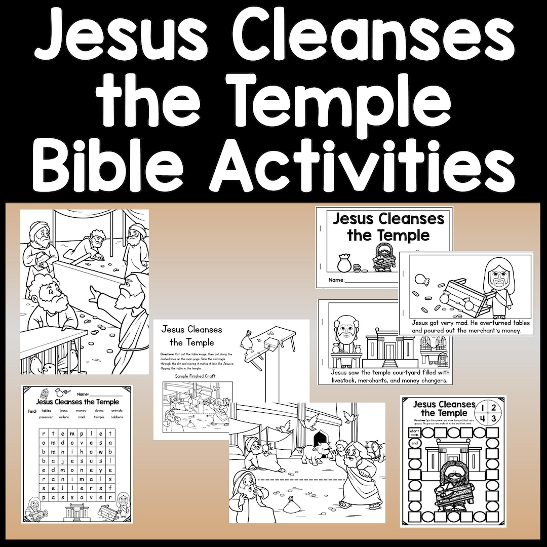 Jesus Cleanses the Temple Activities! {coloring Page, Craft, Storybook ...