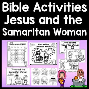 Jesus and the Samaritan Woman the Well Activities {craft, Coloring Page ...