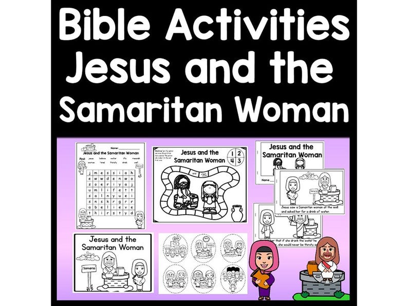 Jesus and the Samaritan Woman the Well Activities {craft, Coloring Page ...