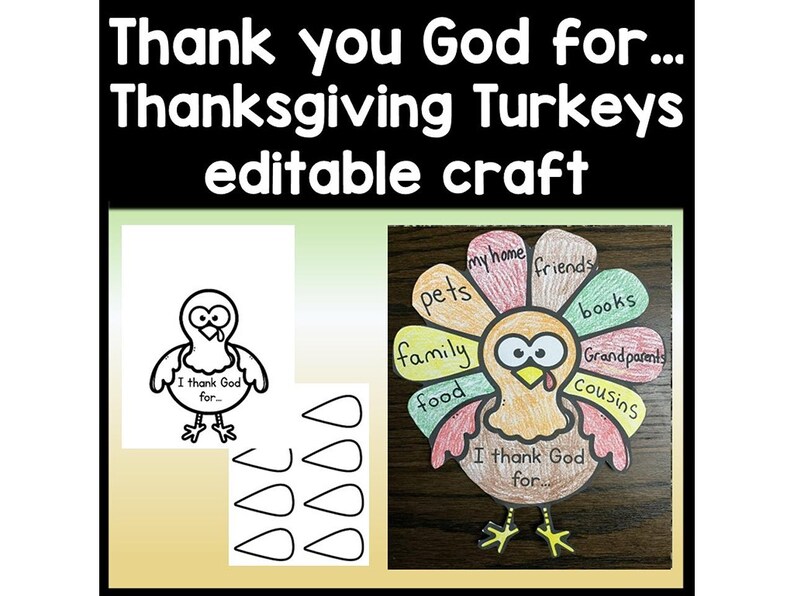 Christian Thanksgiving Craft, Thanksgiving Printable Craft, Kids ...