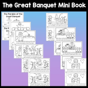 The Parable of the Great Banquet Activities {craft, Coloring Page ...