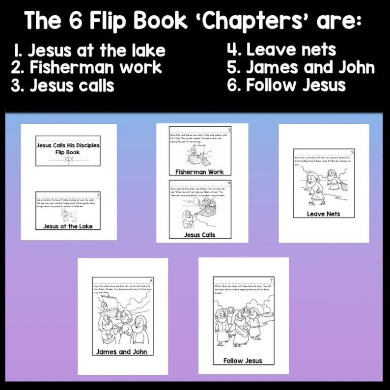 Jesus Calls His Disciples Sunday School Bible Craft Kids {easy Flipbook ...