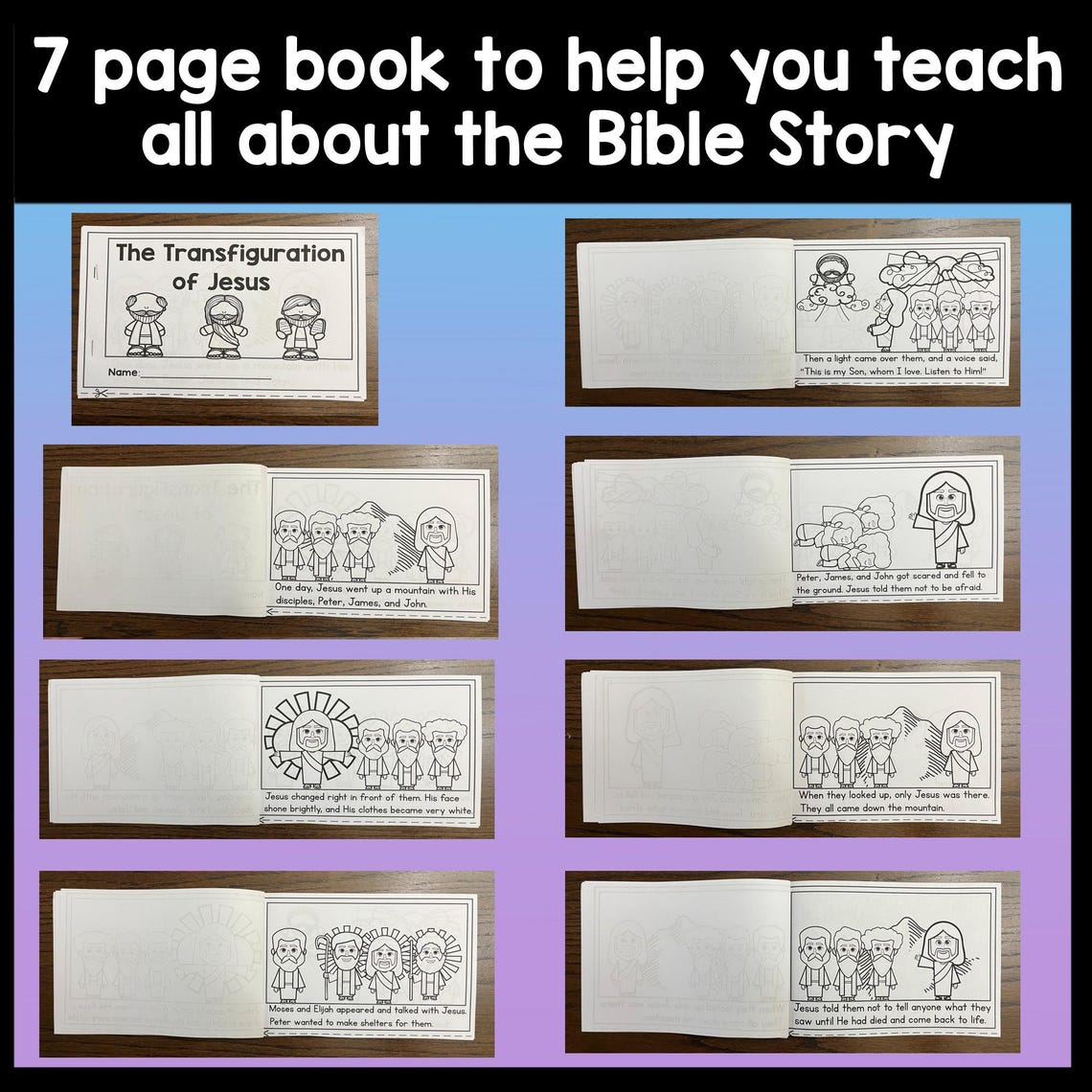 The Transfiguration of Jesus Sunday School Lesson {5 Activities!} the ...