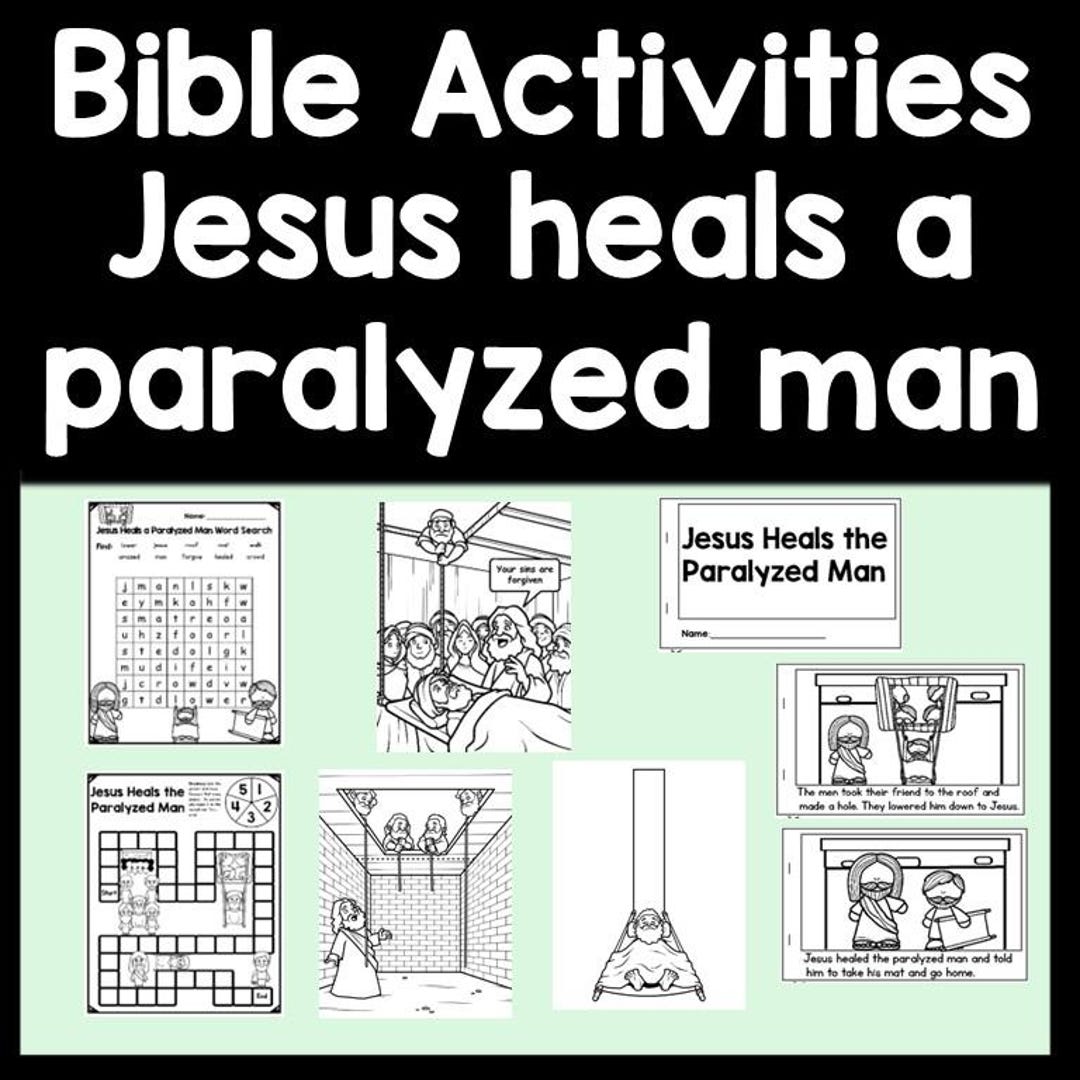 Jesus Heals the Paralyzed Man Activities {5 Activities Coloring Page ...