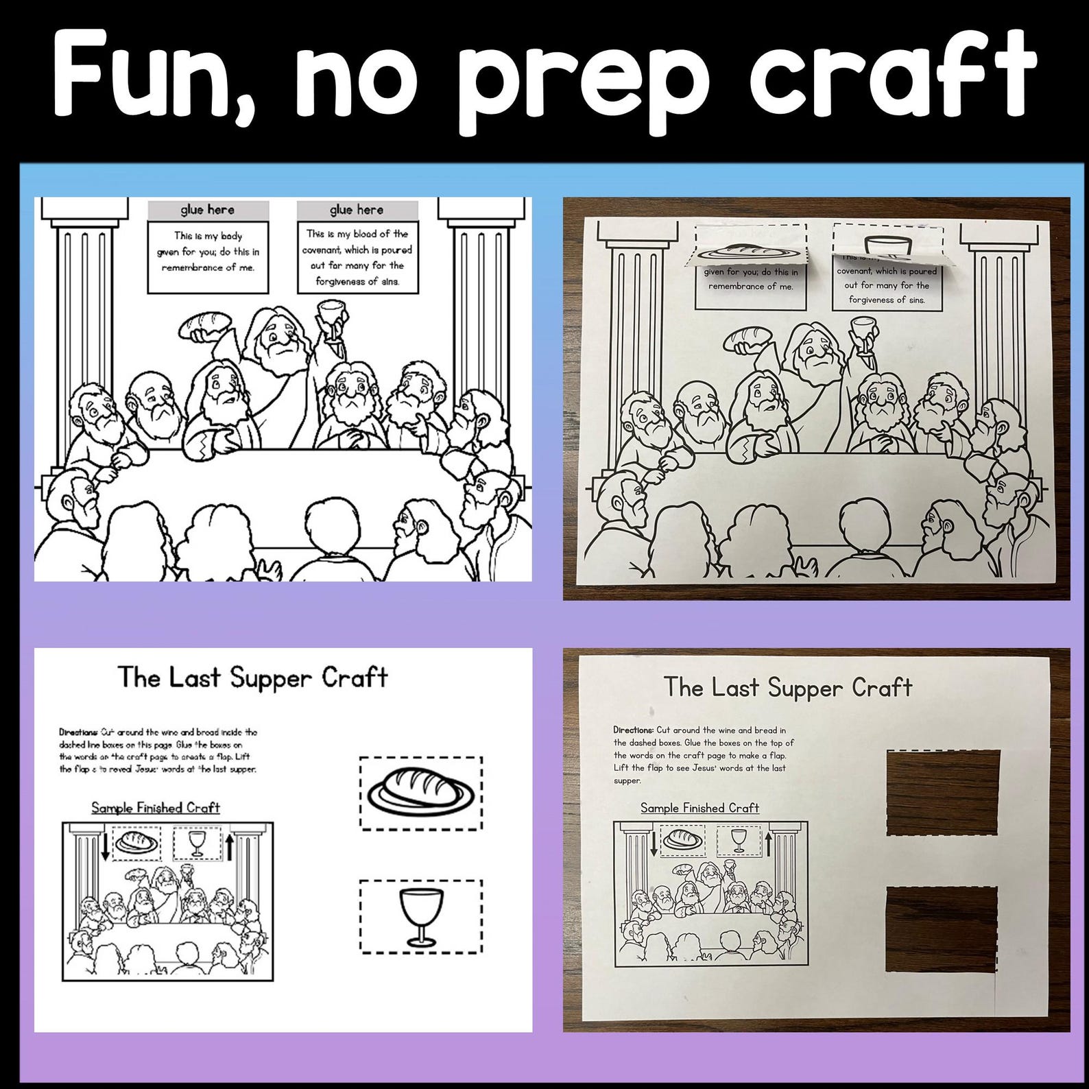 Jesus and the Last Supper Activities {craft, Coloring Page, Story Book ...