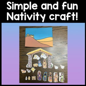 Nativity Craft for Kids {easy and No Prep Craft in Color and B/W ...