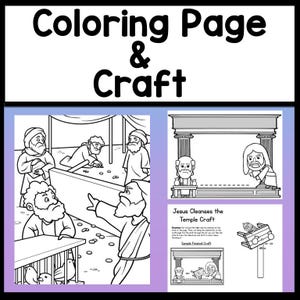 Jesus Cleanses the Temple Activities! {coloring Page, Craft, Storybook ...