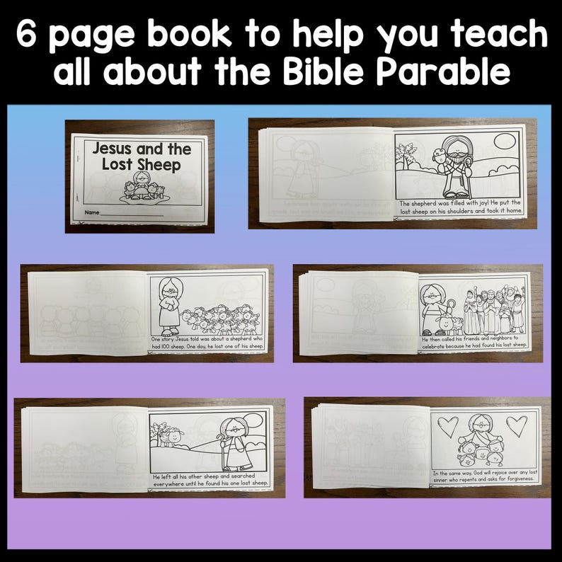 Jesus and the Lost Sheep Activities {craft, Coloring Page, Story Book ...