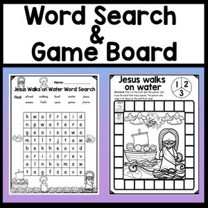Jesus Walks on Water Activities {craft, Coloring Page} Jesus Miracles ...